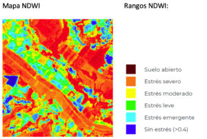 Índice de estrés hídrico - NDWI